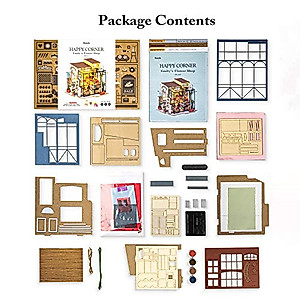 Rolife DIY Miniature Doll House Kit with Furniture for Children Adult Wooden Kits Toy (Emily's Flower Shop)