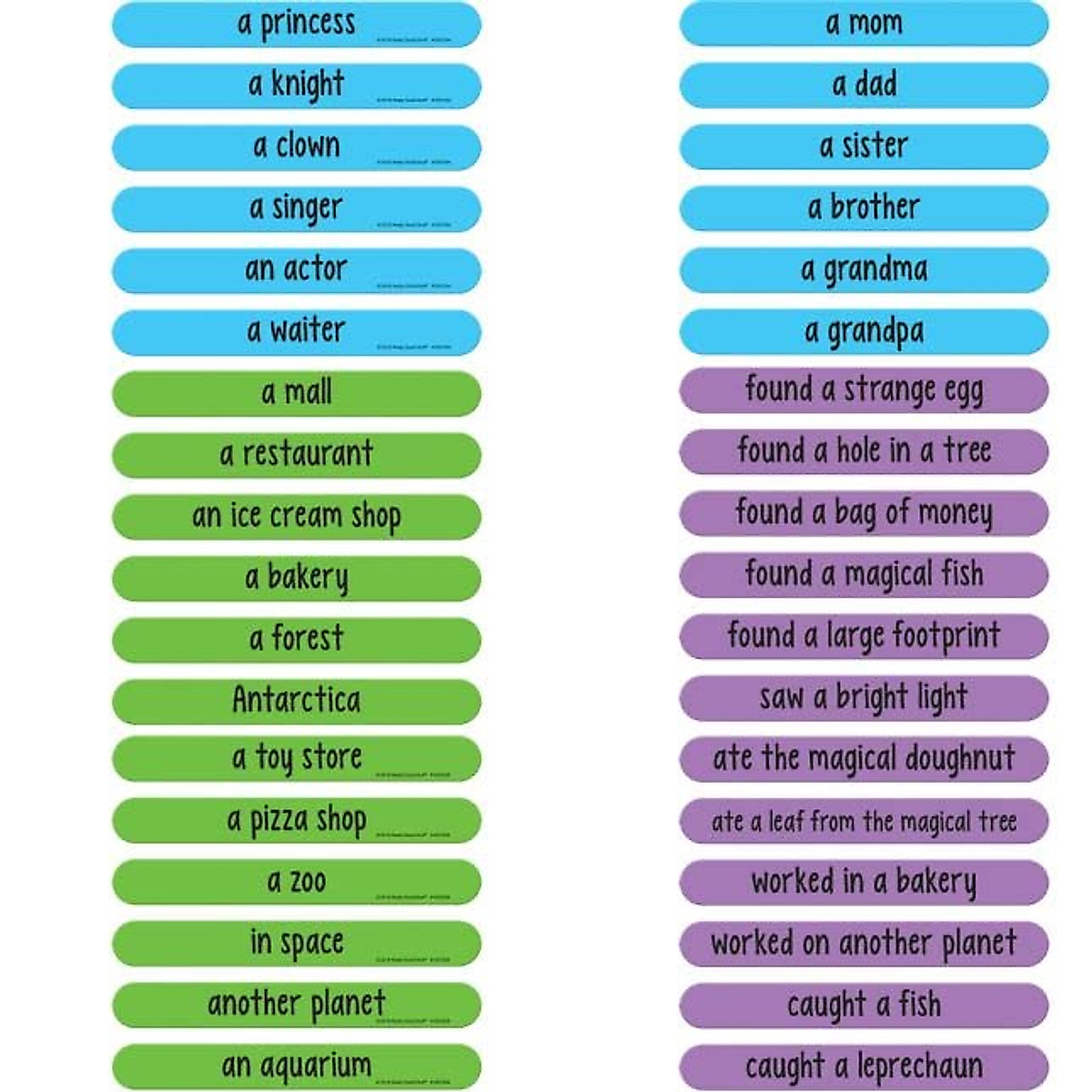 Story Prompt Sticks - 135 Sticks