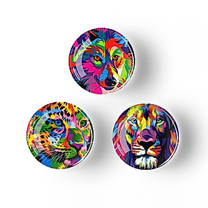 Famous Paintings Set Refrigerator Magnets, 7pcs World Masterpiece, Stylish Simple Glass Decorative Magnets for Fridge Decor