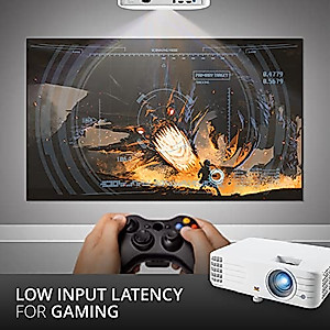 ViewSonic PX701HDH 1080p Projector, 3500 Lumens, Supercolor, Vertical Lens Shift, Dual HDMI, 10w Speaker, Enjoy Sports and Netflix Streaming with Dongle