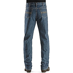 Cinch Men's Silver Label Slim Fit Jean, Medium Stone Wash, 42W x 34L