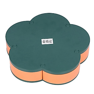 Rotating Snack Serving Tray, Petal Dried Fruit Plate Snacks Food Storage Organizer for Home Wedding Christmas Party(Monolayer)