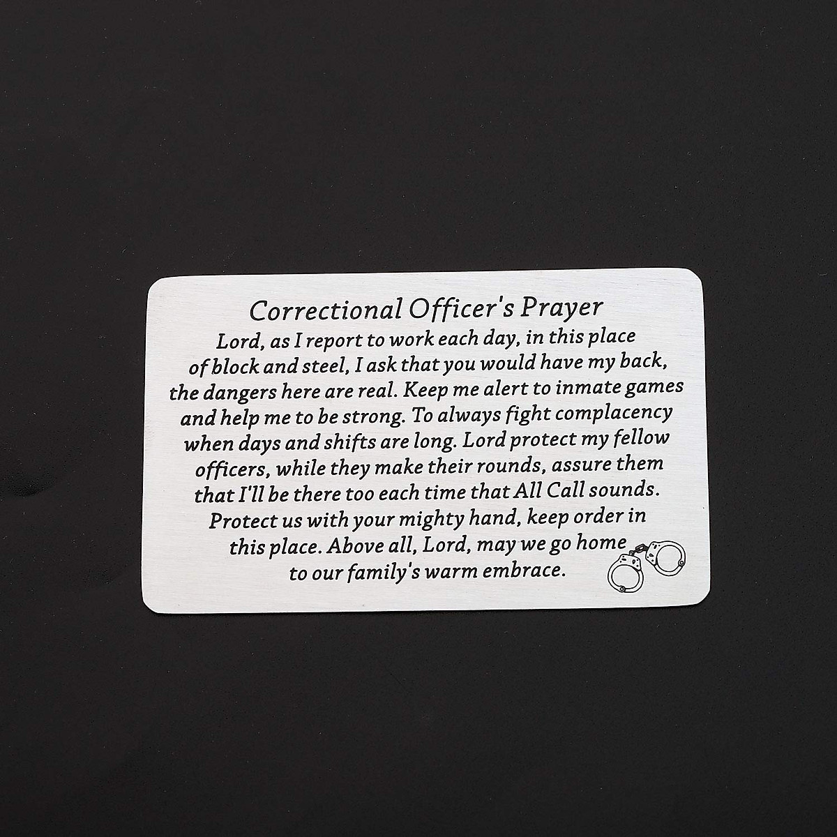 CHOORO Correctional Officer Prayer Wallet Card Insert Correctional Officer Jewelry Christian Gift Religious Jewelry Gift from Correctional Officer (Correctional Officer Prayer Wallet Card)