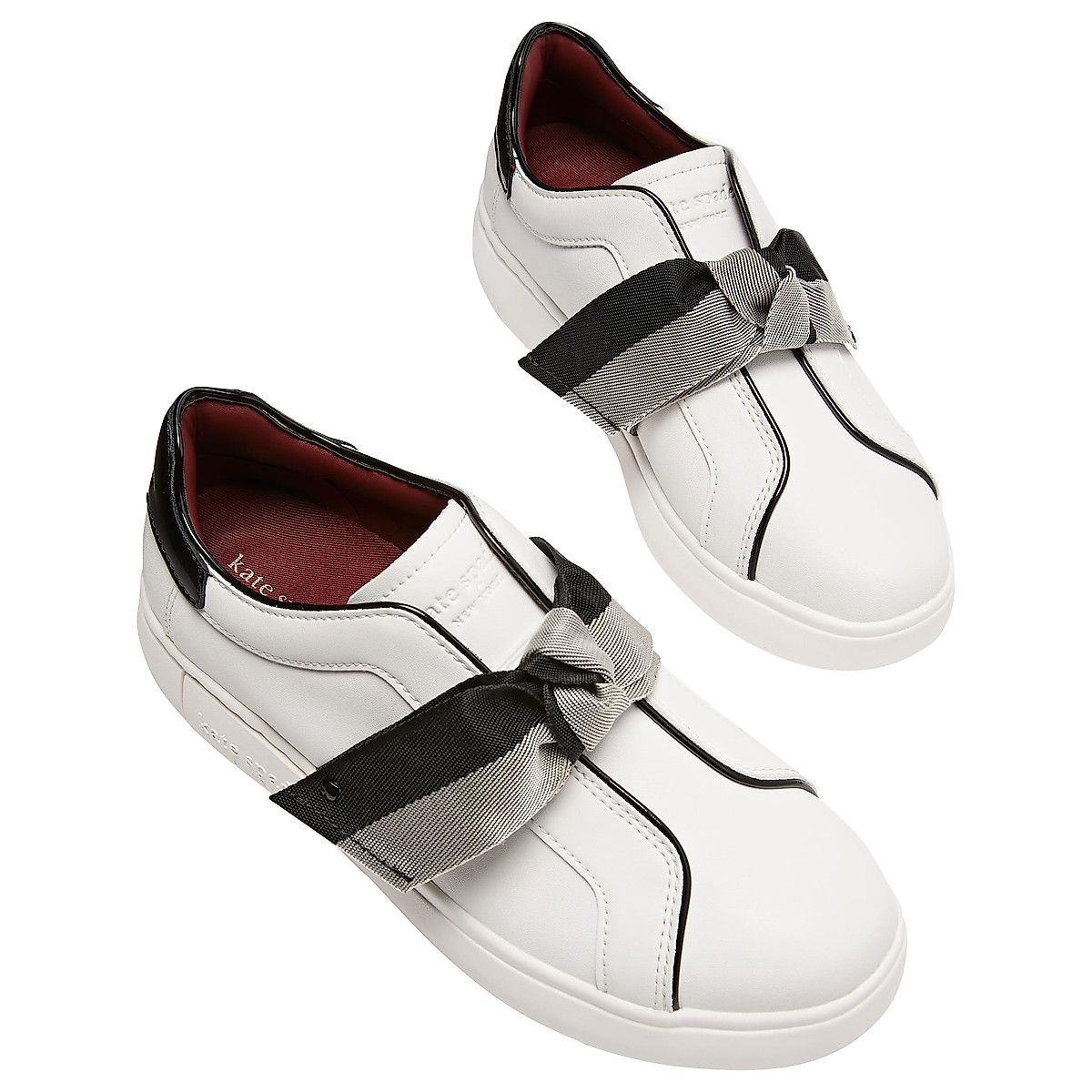 kate spade new york Women's Lexi Sneakers, Optic White/Black, 8