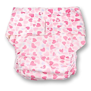 Rearz - Hearts - Adult Pocket Diaper (Minky Fabric)