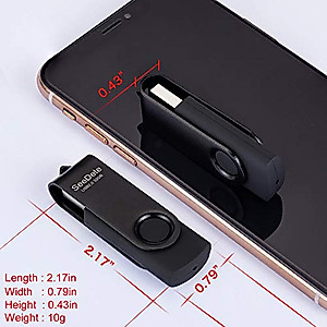 SeeDete 32GB USB Flash Drives, USB Stick, Thumb Drive Rotated Design, Memory Stick with LED Light for External Storage and Backup Data, Jump Drive, 3 Pack 32GB (3 Colors: Black Red Blue)