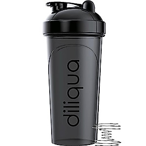 diliqua -4 PACK- 28 oz Shaker Bottles for Protein Mixes | BPA-Free & Dishwasher Safe | 4 large protein shaker bottle | Shaker Cups for protein shakes | Blender Shaker Bottle Pack