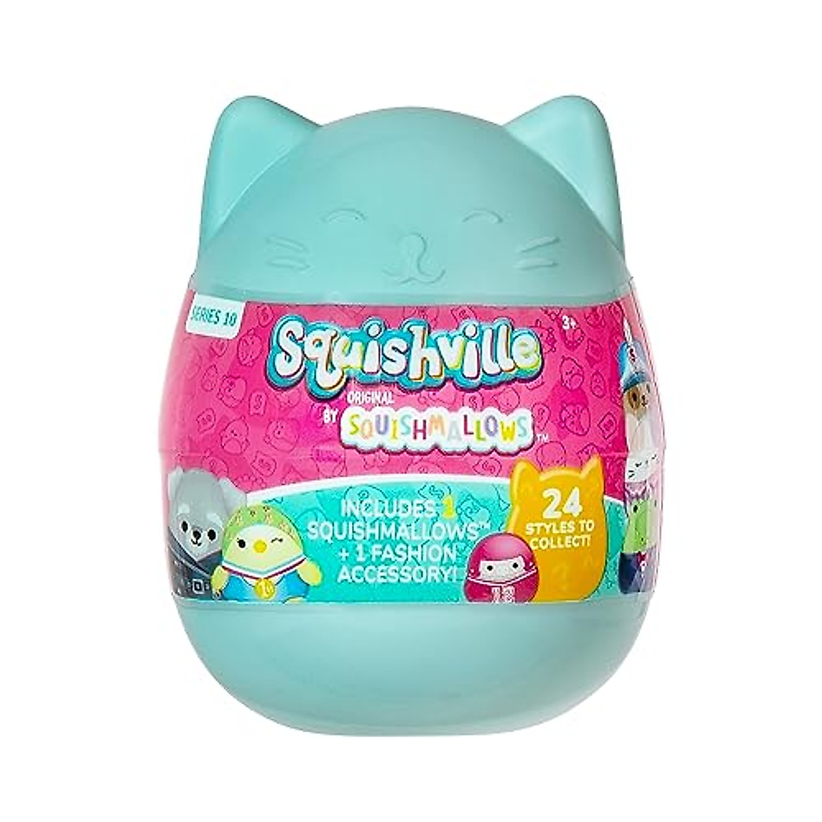 Squishmallows Squishville Egg -Series 10 -Official Kellytoy- Mini Mystery Stuffed Animal Toy Plush Styles May Vary -Easter Gift for Kids, Girls & Boys