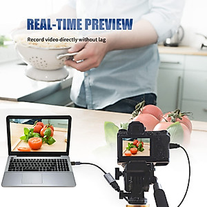 Guermok Video Capture Card, USB 3.0 HDMI to USB C Capture Card, 4K 1080P60FPS Capture Devices for Gaming Live Streaming Video Recorder, for Windows Mac OS System PS4/5 Switch Xbox Steam OBS