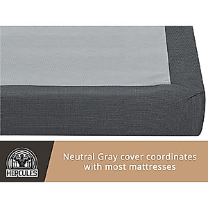 Hercules 4 Inch Low Profile Foundation Mattress Box Spring Replacement, California King
