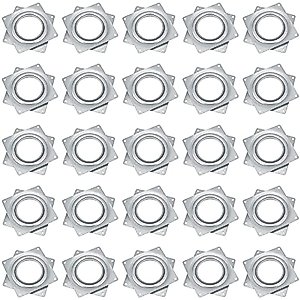 MUKLEI 25 Pack 4 Inch Lazy Susan Hardware Kit, Zinc-Plated Swivel Plate, Square Rotating Bearing Turntable for Serving Trays, Kitchen Storage Racks, Craft Project