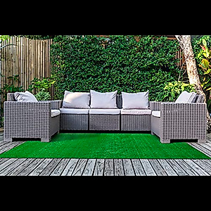 Garland Rug Artificial Grass 12 Ft. X 12 Ft. Large Indoor/Outdoor Area Rug Green -Lush Green, Durable, and Low-Maintenance for Patios, Lawns, and More