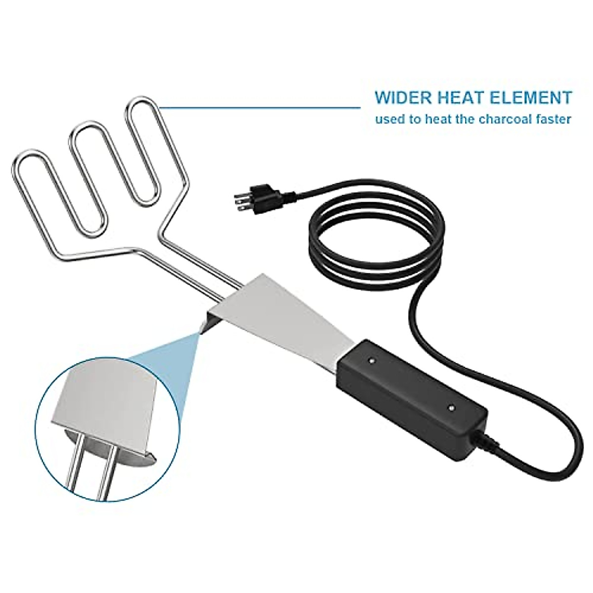 Electric Charcoal Starter for Weber Kettle Grills Kamado Joe, Replacement for Wood Smoker Grill Charcoal Grill Starter Charcoal Grill Electric Starter