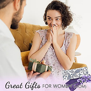 Hihealer Weighted Eye Mask for Sleeping, 5x9 Inches with Lavender Aromatherapy - Moist Heat Eye Compress, Eye Pillow for Yoga, Meditation, and Headache Relief, Relaxation Gift for Women