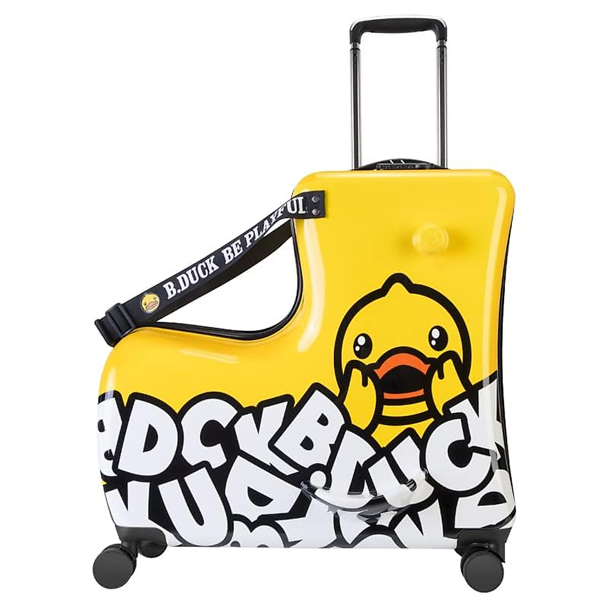 AO WEI LA OW Travel Suitcases PC Kids' Luggage Suitcase with Wheels Ride-On Rolling Trolley Case Fits to Kid 6-12 Years Old (Checkd-24-Inch)