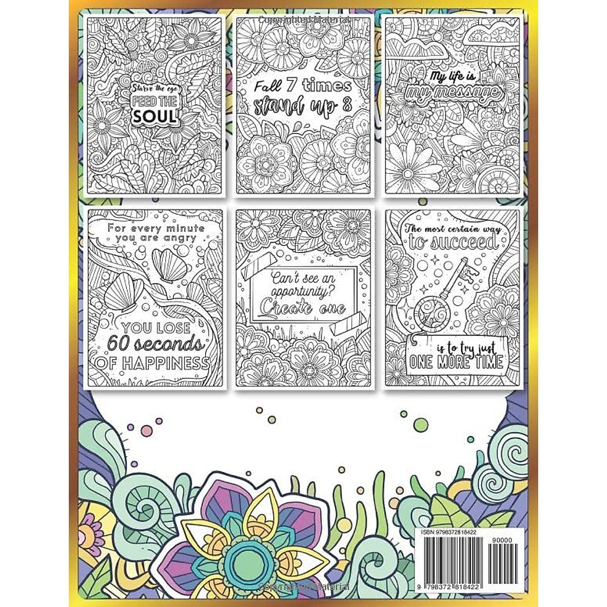 Inspirational Coloring Book for Adults: 50 Motivational Quotes & Patterns to Color - A Variety of Relaxing Positive Affirmations for Adults & Teens