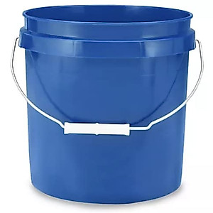 House Naturals 2 Gallon Blue Food Grade BPA Free Bucket Pail with Lid (Pack of 5) Made in USA