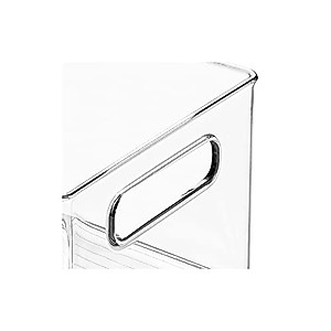 mDesign Deep Plastic Storage Organizer Container Bin, Game and Comic Organization for Cabinet, Cupboard, Playroom, Shelves, or Closet - Holds Video Games, Tablets, DVDs, Ligne Collection, Clear