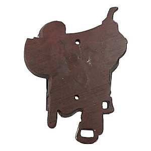 Ebros Gift Western Cowboy Farm Country Rustic Horse Saddle in Faux Tooled Leather Finish Wall Mounted Soda Beer Glass Bottle Cap Stainless Steel Metal Opener Sculpture Man Cave Accent