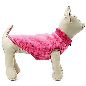 Dog Sweaters for Small Medium Dogs Lightweight Stretchy Fleece Vest Pullover Dog Coat Pet Dog Clothes Coats Pet Winter Clothes Puppy Sweaters for Dogs Pink XS