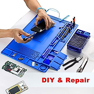 Precision Screwdriver Set Computer Repair Kit, 128 In 1 DIY Repair Tools with Anti Static Mat, ESD Wrist Strap, Magnetic Screw Driver Kit for Phone/Mac/Pad/Laptop/PC/Xbox/PS4/Nintendo Switch/Watch