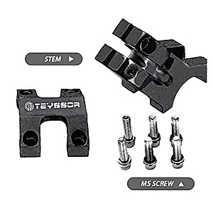 Teyssor 31.8 Stem 45mm Bicycle Stems Mountain Bike Stem Short Handlebar Stem for Road Bike MTB BMX Cycling Fixie Gear (Black Red Blue Purple Gold Green)