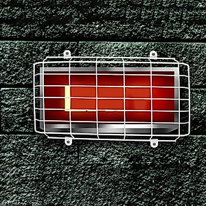 OFFSCH 2pcs School Evacuation Sign Emergency Light Wall Protective Covers Emergency Signal Damage Stopper LED Exit Sign Light Covers Guard Exit Sign Wall Covers Exit Wire Guard White Iron