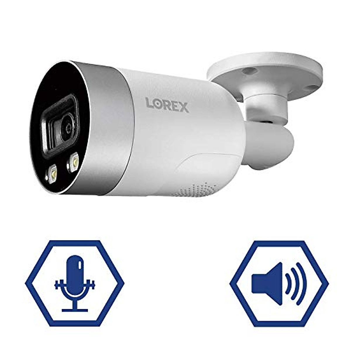 Lorex 4K Security Camera System, Fusion 8-Channel 2TB NVR System with 4 Wired Smart Deterrence 4K (8MP) IP POE Cameras, 150FT Night Vision