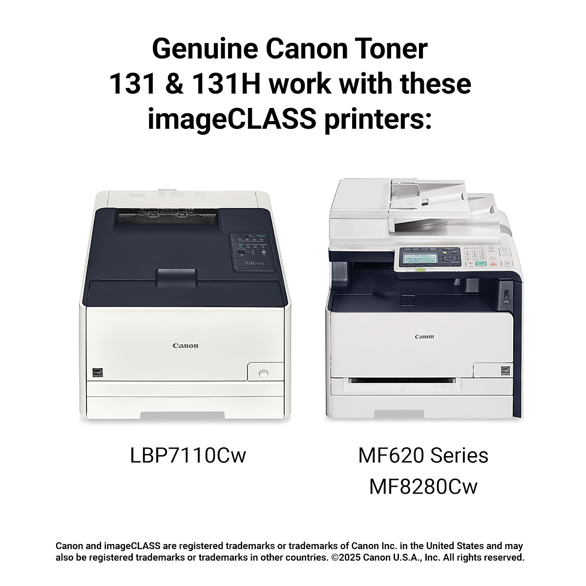 Canon Genuine Toner, Cartridge 131 Black (6272B001), 1 Pack, for Canon Color imageCLASS MF8280Cw, MF624Cw, MF628Cw, LBP7110Cw Laser Printer
