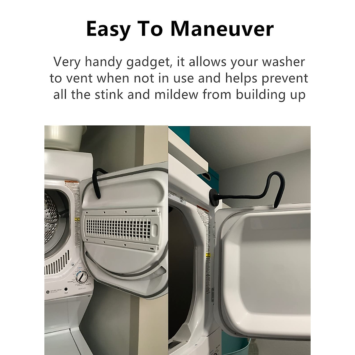 Front Load Washer Door Prop, Magnetic Washing Machine Door Holder, Keep Washer Door Open, Flexible Prop Fits Most Washing Machines