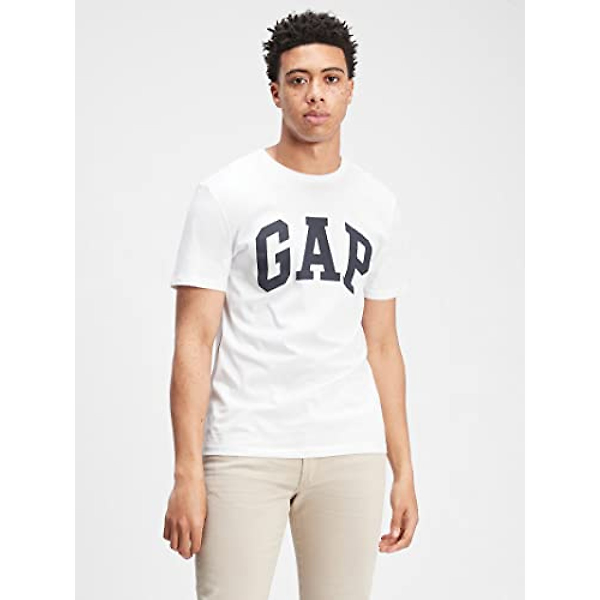 GAP Mens Classic Logo Tee T Shirt, White V2 Global, Large US