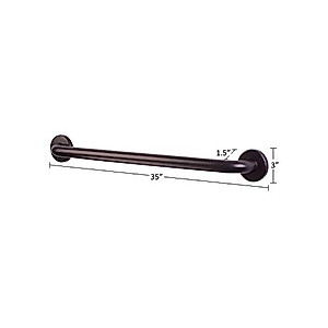 CSI Bathware BAR-SB32-TW-125-OB Straight Bar Sliver Grabs, 32", Oil Rubbed Bronze