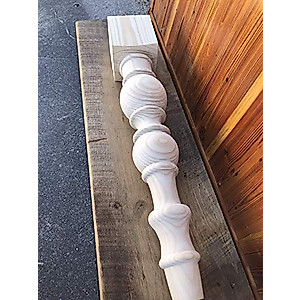 CAROLINA LEG CO. Modern Farmhouse Dining Table Legs - Unfinished - DIY Furniture - Turned Legs - Set of 4 - Dimensions: 5" x 29"
