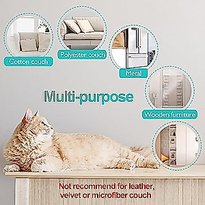 Lovinch [Thickened Vinyl] Cat Scratch Furniture Protector, Clear Couch Protector for Cat, Anti Cat Scratching Deterrent Tape, Pet Training Tape from Scratching Furniture Couch Door – [123" X 10.4"]