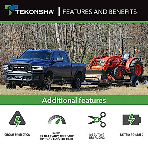 Tekonsha 119191 ModuLite HD Plus Protector with Integrated Circuit and Overload Protection Trailer Light Power Module Kit