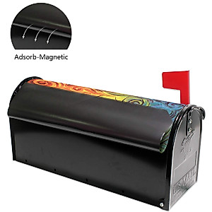 Colorful Rainbow Tree of Life Branch Mailbox Covers Standard Size Abstract Tree of Life Summer Spring Autumn Winter Magnetic Mail Cover Letter Post Box 21" Lx 18" W