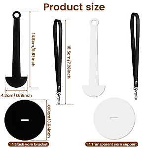 FALESOUL 2Pcs Handmade Wrist Yarn Holder, Sturdy String Dispenser Holder, Efficient Crafting Acrylic Yarn Holder, Portable Wrist Yarn Ball Holder Wood Yarn Holder Stand for Knitting Supplies