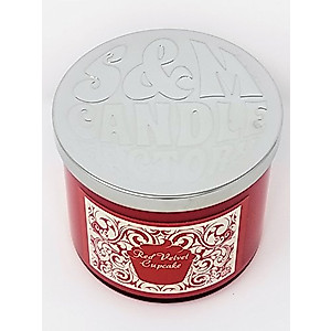 Red Velvet Cupcake Candle Soy Wax Candle ~ Large 3 Wick Candle (Large 3 Wick Jar)