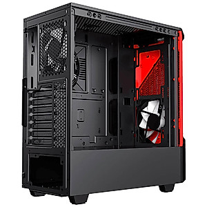 GAMEMAX Contac COC BR Black / Red Steel / Tempered Glass ATX Mid Tower Computer Case