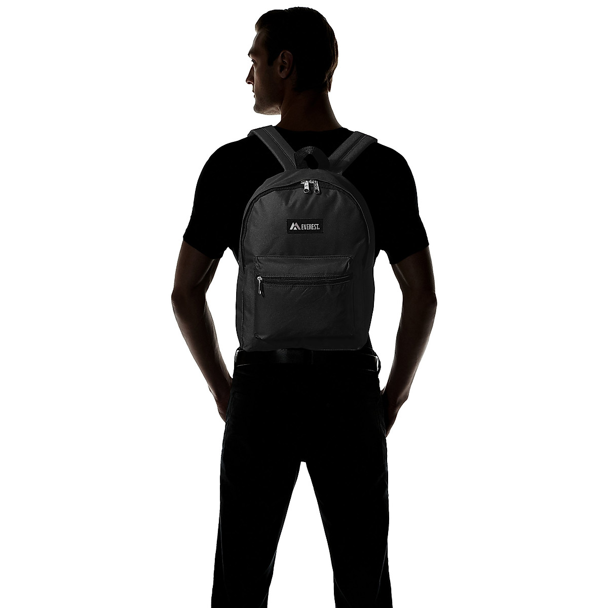 Everest Luggage Basic Backpack, Black, Medium