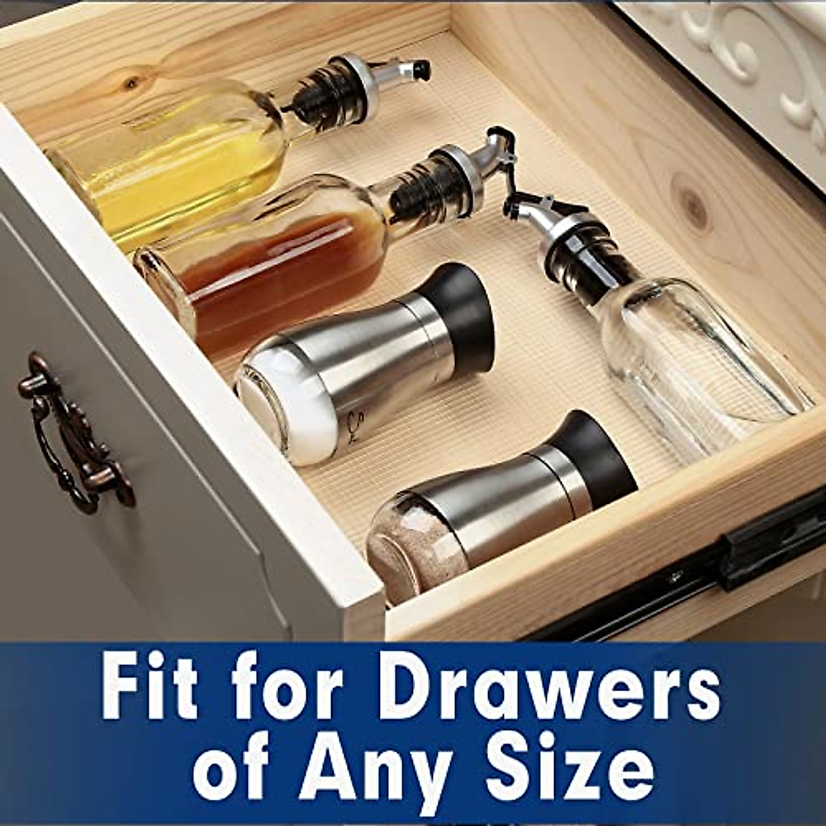 Shelf Liner, Non-Slip Cabinet Liner, Kitchen Cabinet, 12 Inches x 10 FT Shelves, Refrigerator, Storage, Desks, Non Adhesive Drawer Liner