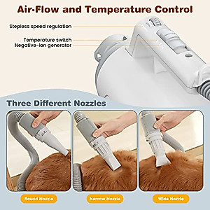 Pawaboo Dog Grooming Kit & Dog Hair Vacuum & Dog Dryer, Dog Grooming Clippers with Pet Grooming Tools for Shedding and Drying Pet Hair