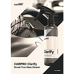 CARPRO Clarify Streak Free Car Window Cleaner Removes Oils, Fingerprints & Dirt - Safe to Use Interior and Exterior Glass - 500mL (17oz)