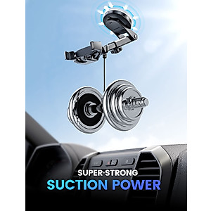 eSamcore Windshield Phone Mount for Car, Car Vent Phone Mount Gravity Suction Cup Phone Holder for Car Window Dashboard Car Cell Phone Holder for iPhone 14 Car Mount