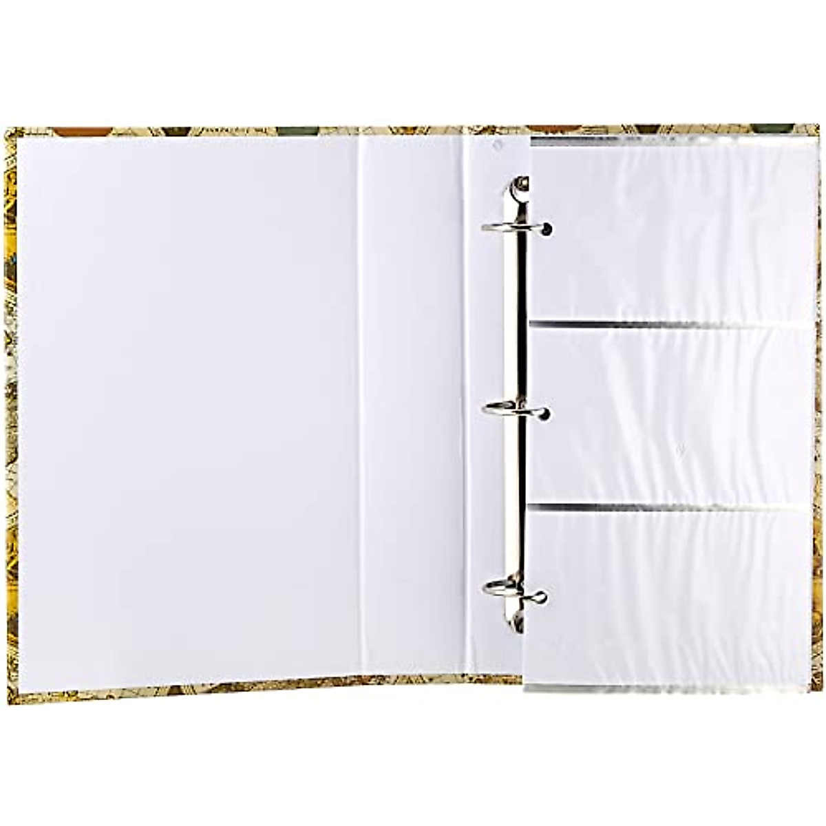 3-Ring Photo Album 504 Pockets Hold 4x6 Photos, Ancient World Map Design