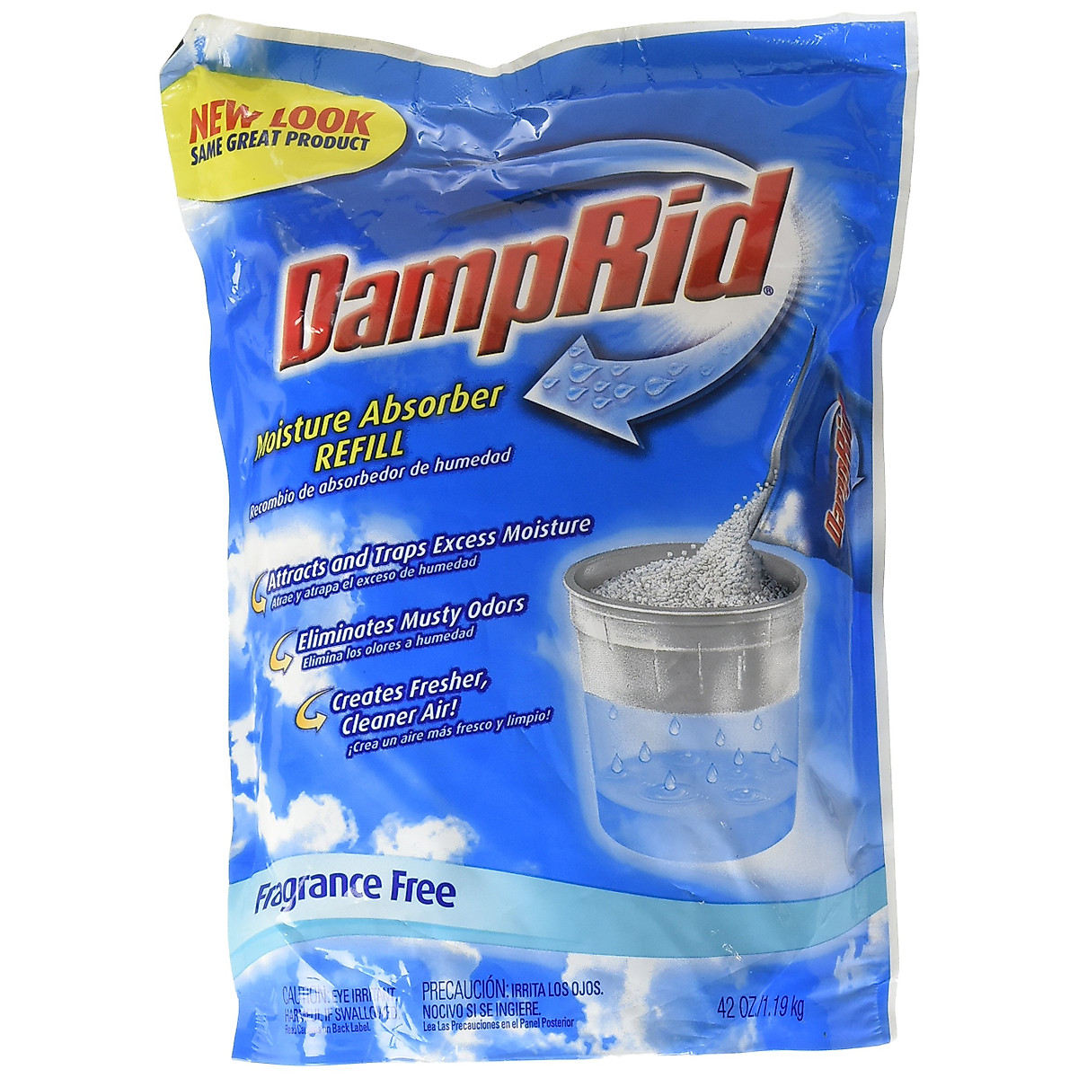 DampRid Moisture Absorber 42oz Refill Bag Fragrance Free (Pack of 3)
