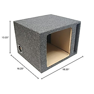American Sound Connection Car Audio Single 12" Vented Square Sub Box Enclosure fits Kicker L7 Subwoofer