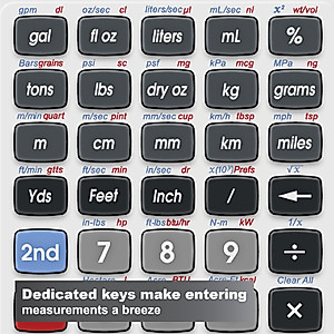 Calculated Industries 8030 ConversionCalc Plus Ultimate Professional Conversion Calculator Tool for Health Care Workers, Scientists, Pharmacists, Nutritionists, Lab Techs, Engineers and Importers