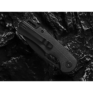 Holtzman's Gorilla Survival Mens Folding Pocket Knife Set D2 Steel Blade G10 Handle Pocket Knife EDC Gift set for Men (Black + blue liner)