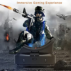 Thafikzi VR Headset Virtual Reality Glasses for Phones VR Gear 3D Glasses for Cell Phone, Virtual Reality Goggles for 3D Movies/ Games, Compatible with Android/ iOS Phones from 4.7 to 7 Inches